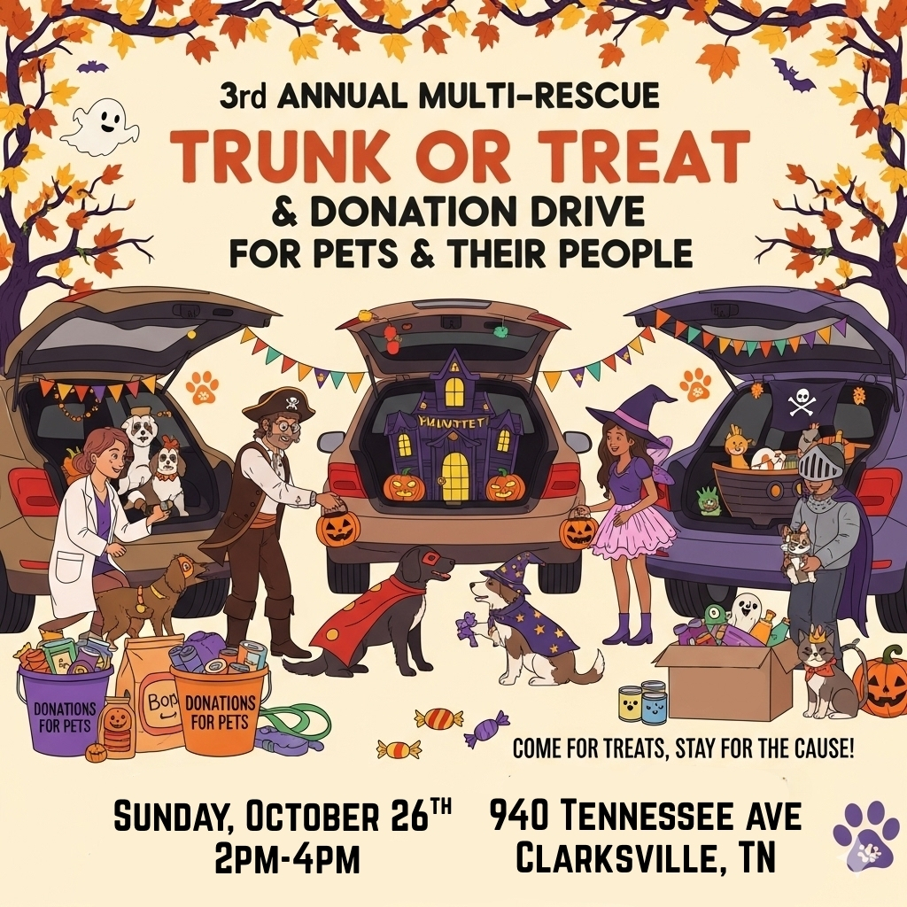 3rd Annual Multi-Rescue Trunk-or-Treat & Donation Drive! - Mikaela's ...
